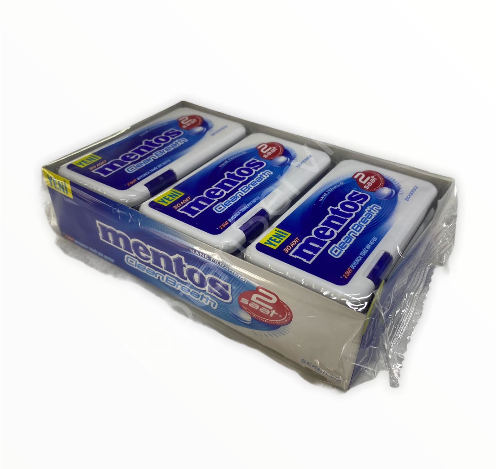 MentosMentos Clean Breath 2 Saat Nane Aromalı Tablet Şeker 21 gr 12 ...